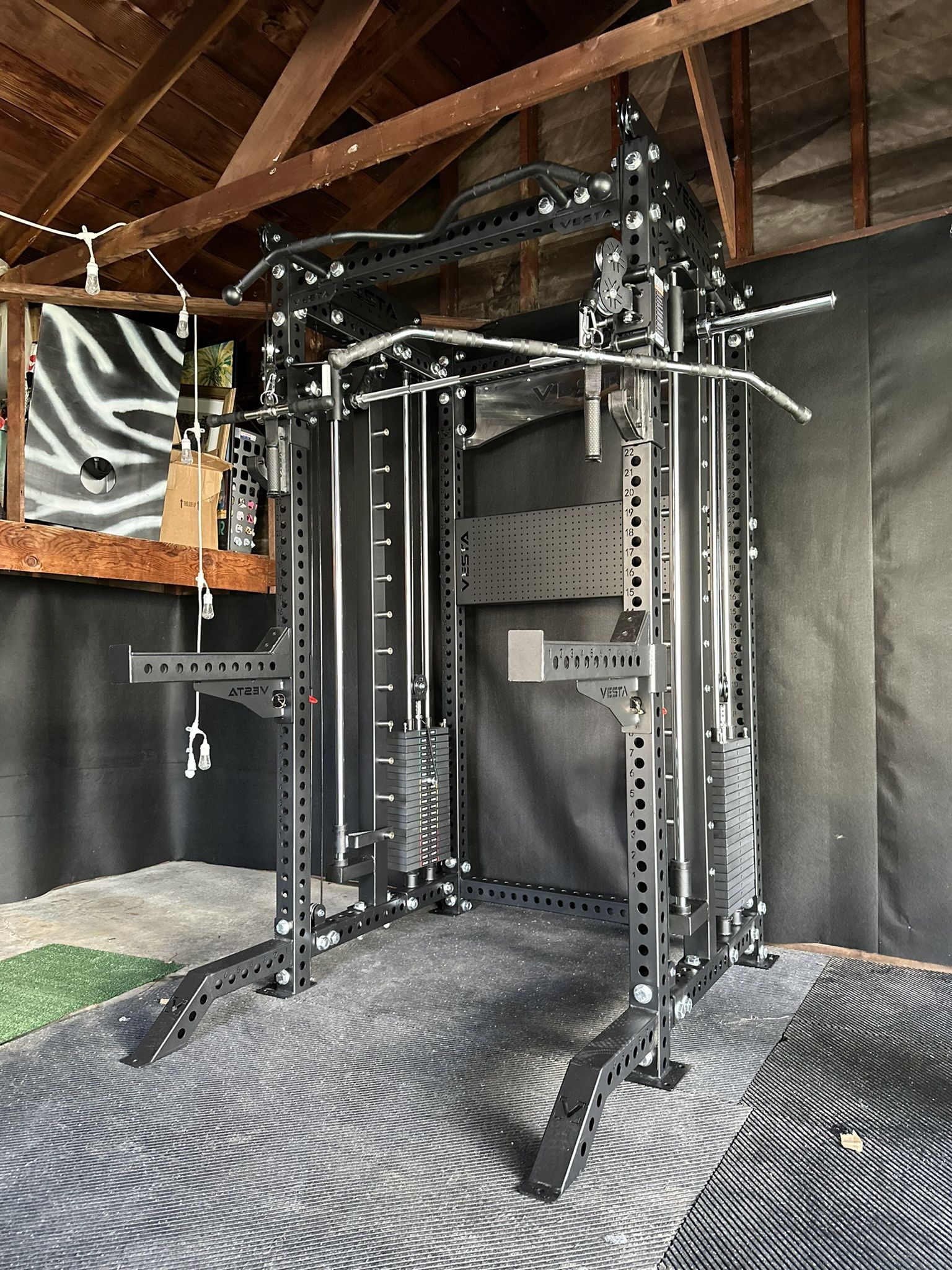 PRO SERIES Ultimate 3-1 Half Rack Functional Trainer w/Smith Machine ...