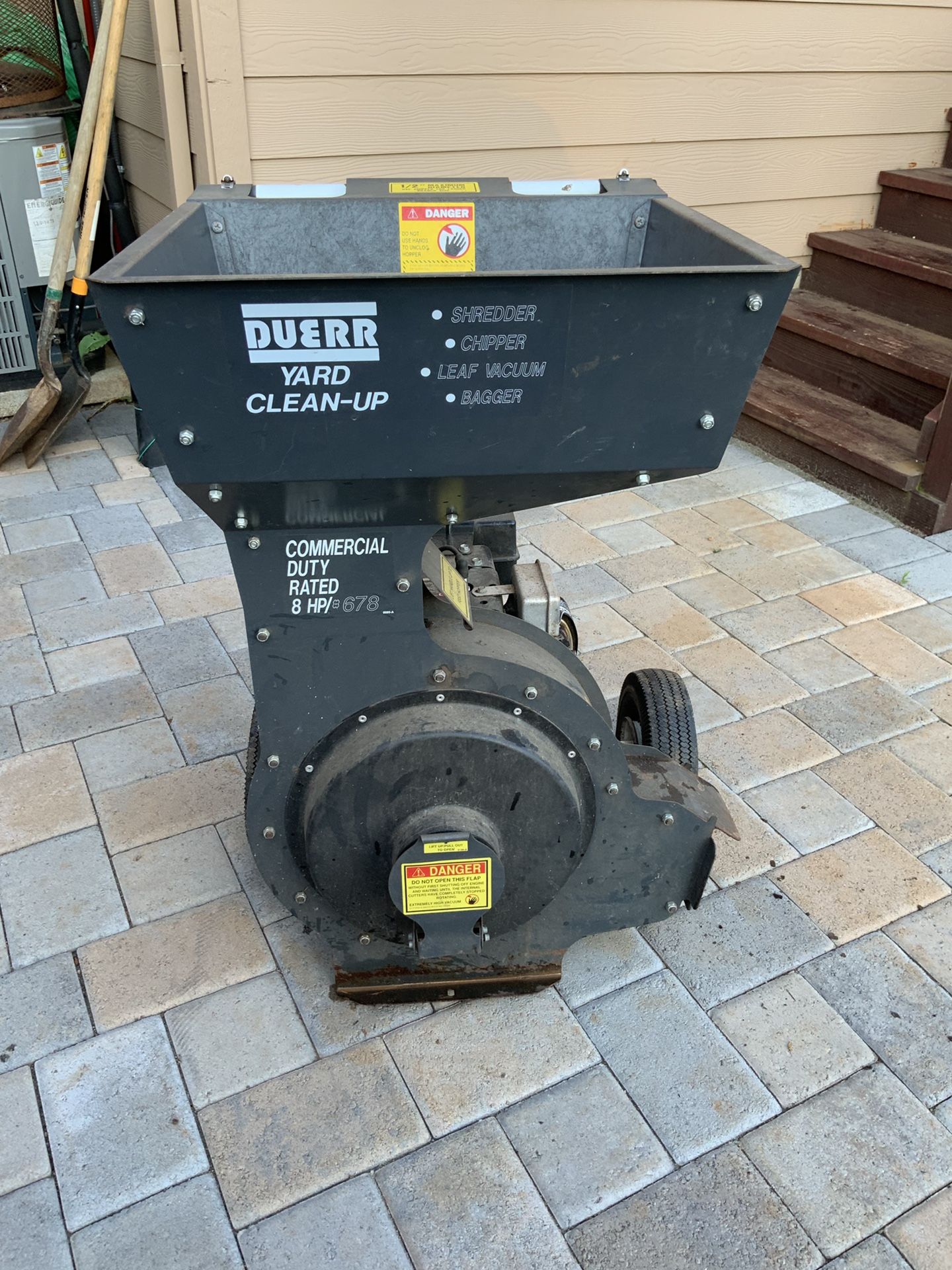 Duerr wood chipper commercial duty rated 8hp/#678 O.B.O for Sale in ...