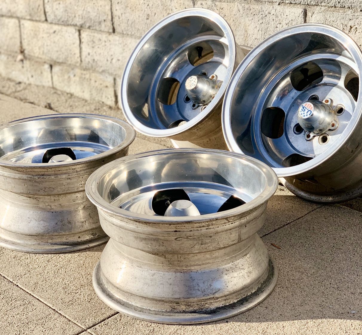 13”X7” And 13”X8” US Indy mag Racing Aluminum Vintage Rims 4 Lug for ...