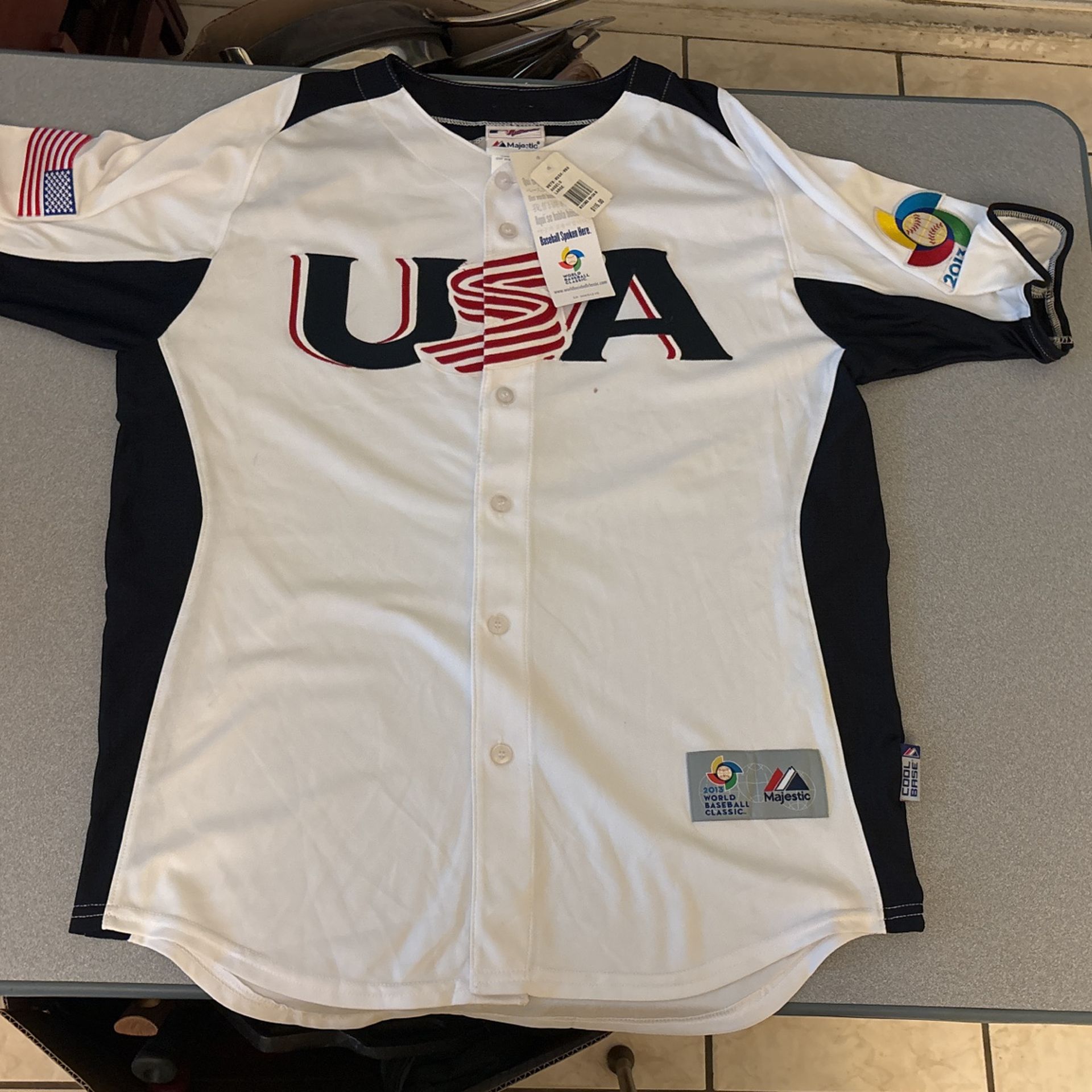 (New) 2013 World Baseball Classic USA Edition Jersey for Sale in San ...