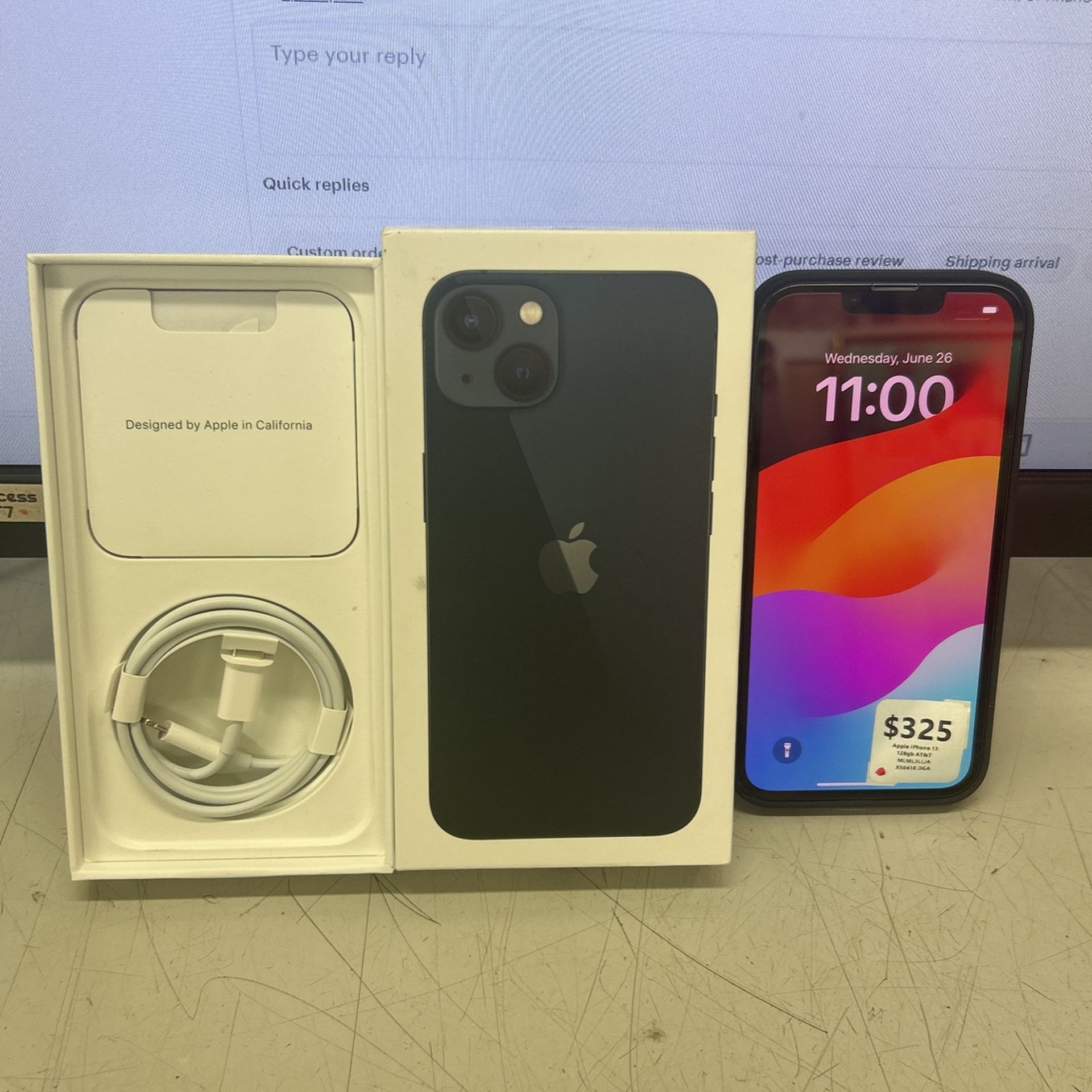 Apple iPhone 13 128GB AT&T Model MLML3LL/A w/ Box for Sale in West ...