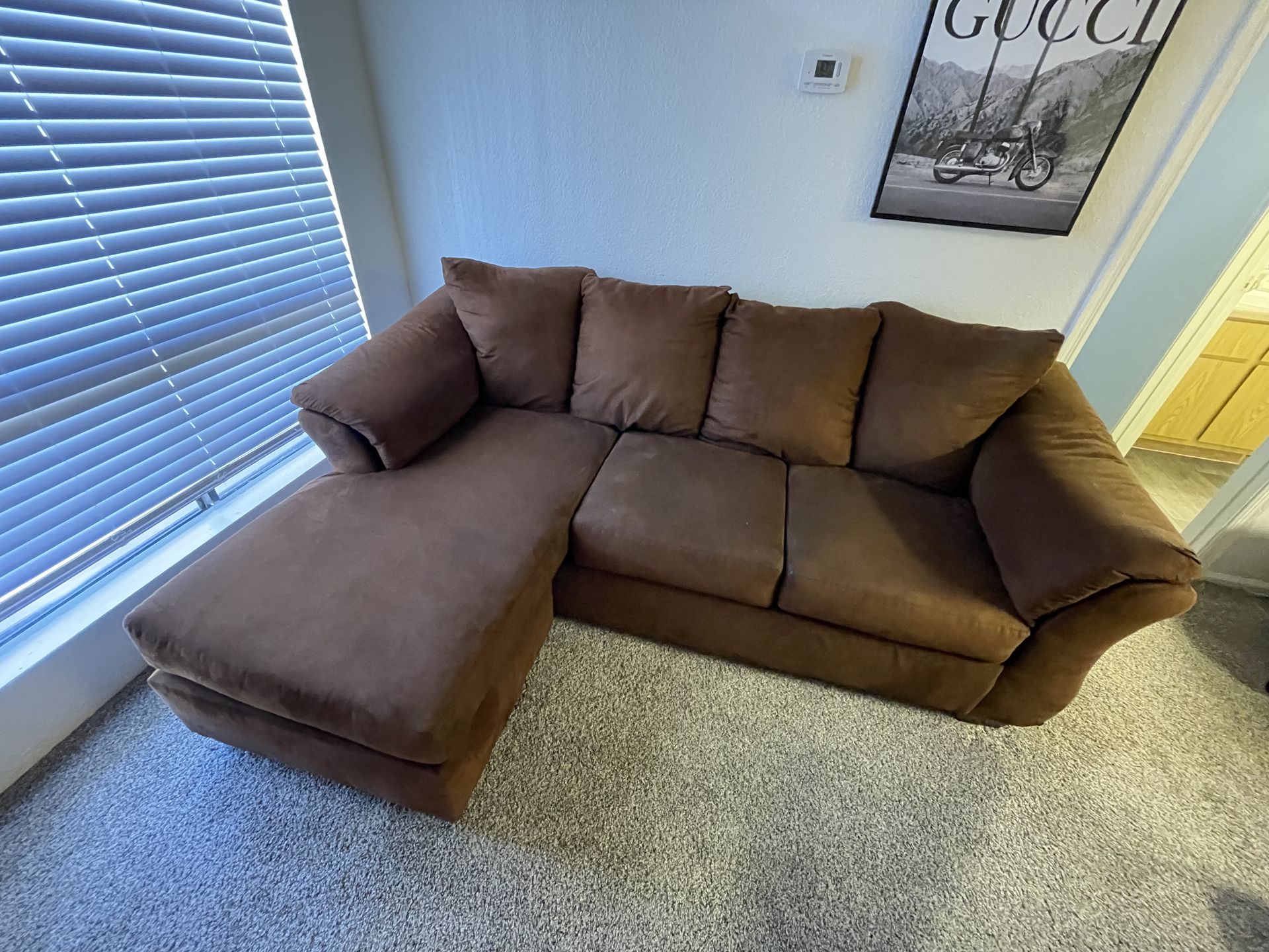 Brown Suede Couch for Sale in Phoenix, AZ - OfferUp