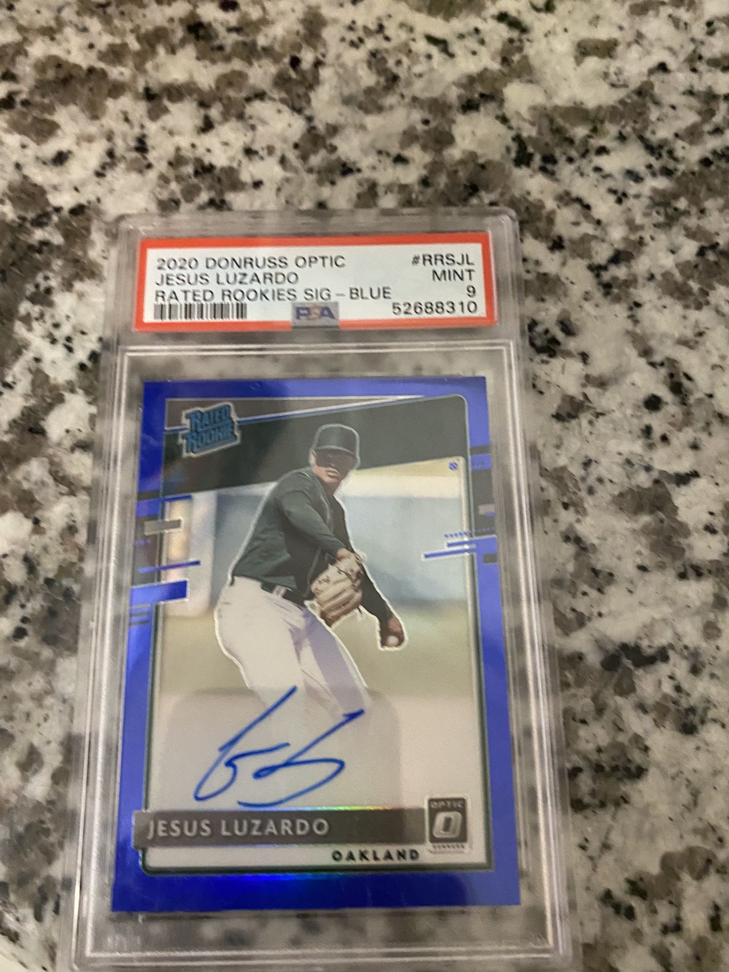 2020 Donruss Optic Jesus Lazardo Rated Rookies Signature Blue