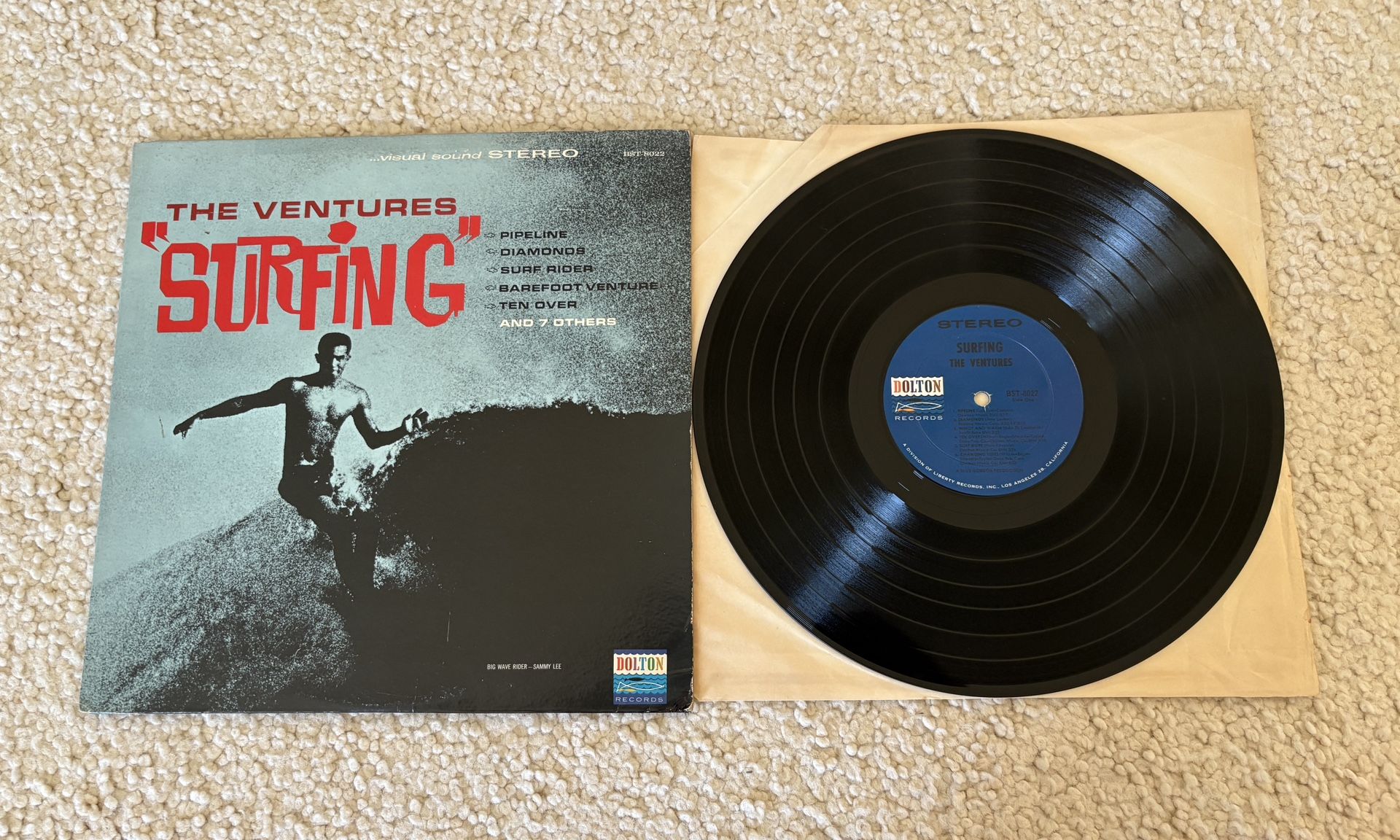 The Ventures “Surfing” Vinyl Lp 1963 Dolton Records Original Stereo ...