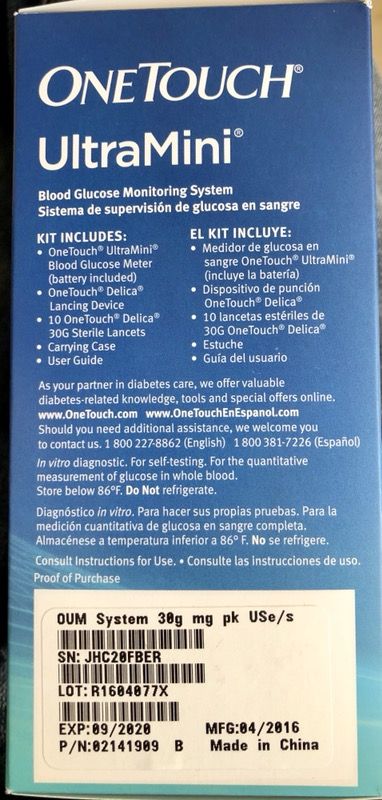 One Touch Ultra Mini Blood Glucose Meter Instructions Shop Wholesale ...