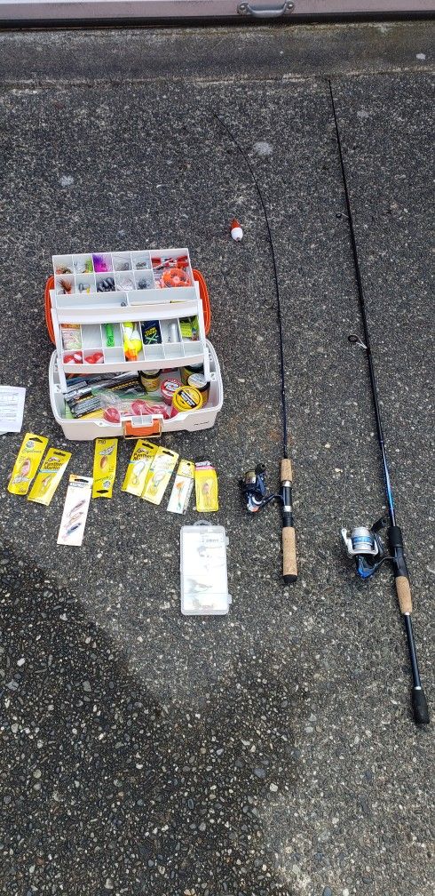 New Fishing Poles And Tackle Box for Sale in Everett, WA - OfferUp