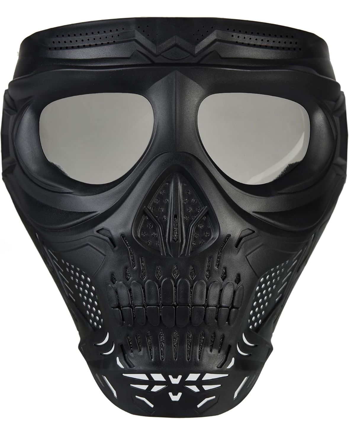 Skull Airsoft Mask Full Face, Paintball Mask, Tactical Mask, Black Anti ...