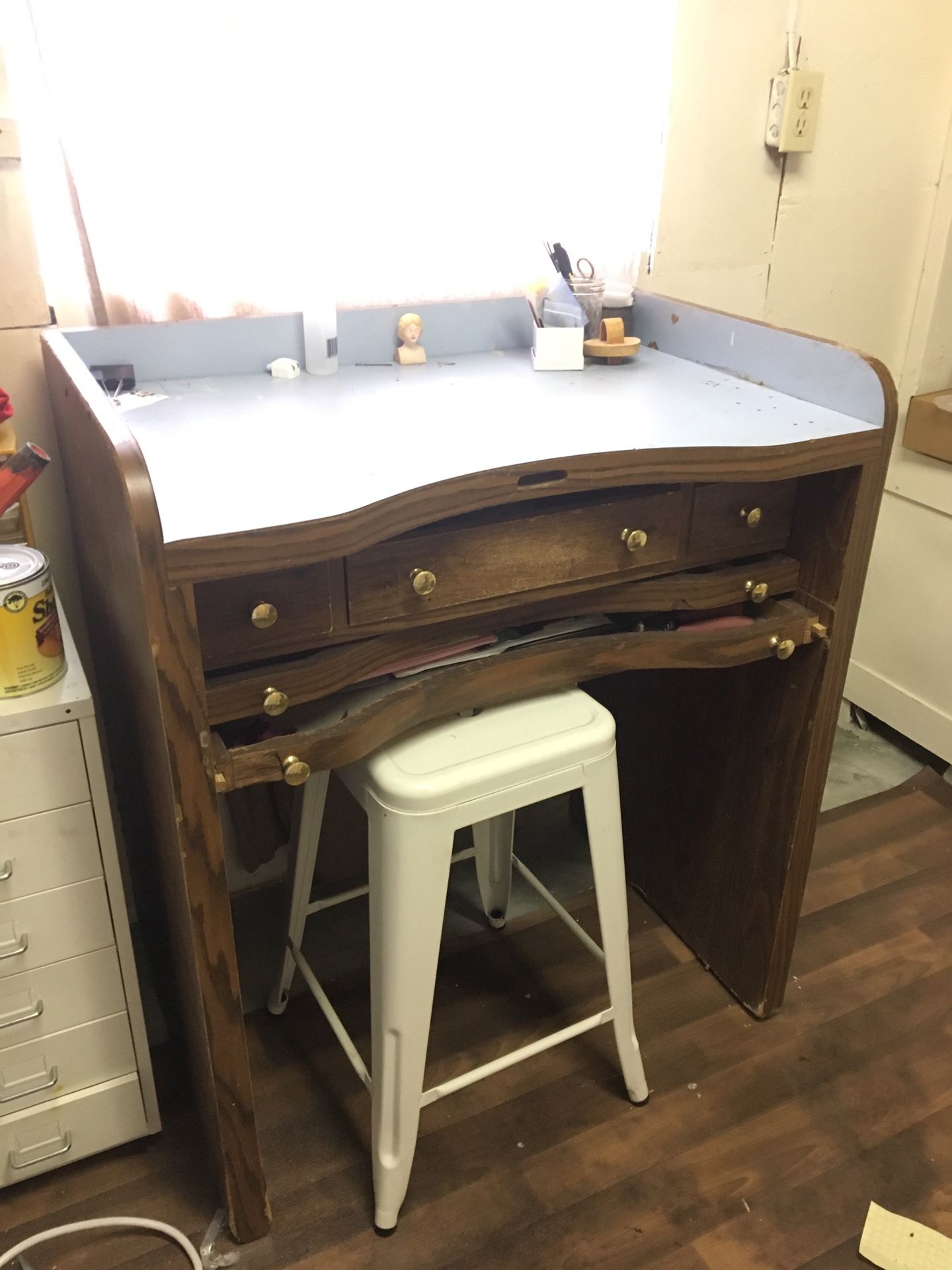 Jewelers bench jewelry desk table vintage for Sale in Glendale, CA ...