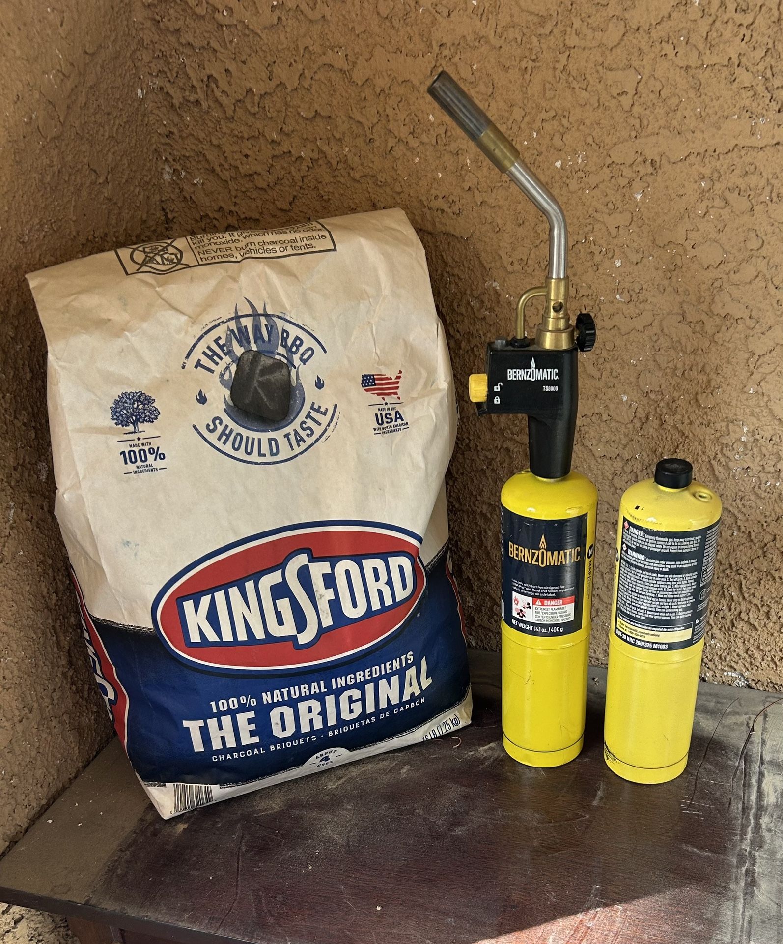 Benzomatic TS8000 Torch with 2 Cylinders and half a bag of Charcoal for ...