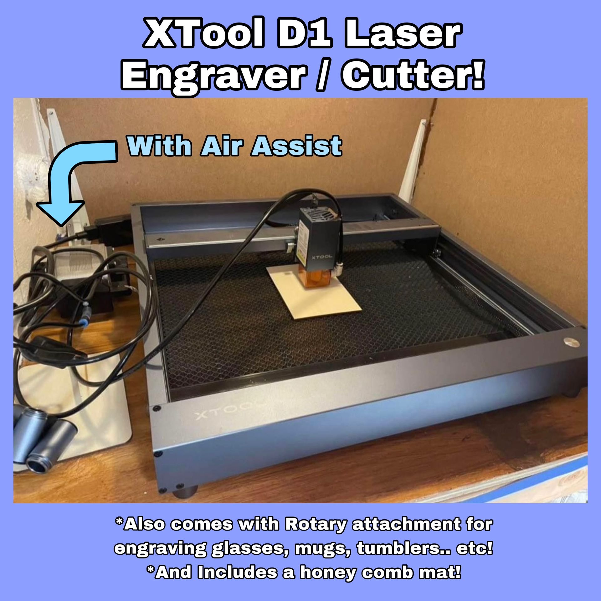 xTool D1 Higher Accuracy Diode DIY Laser Engraving & Cutting Machine ...