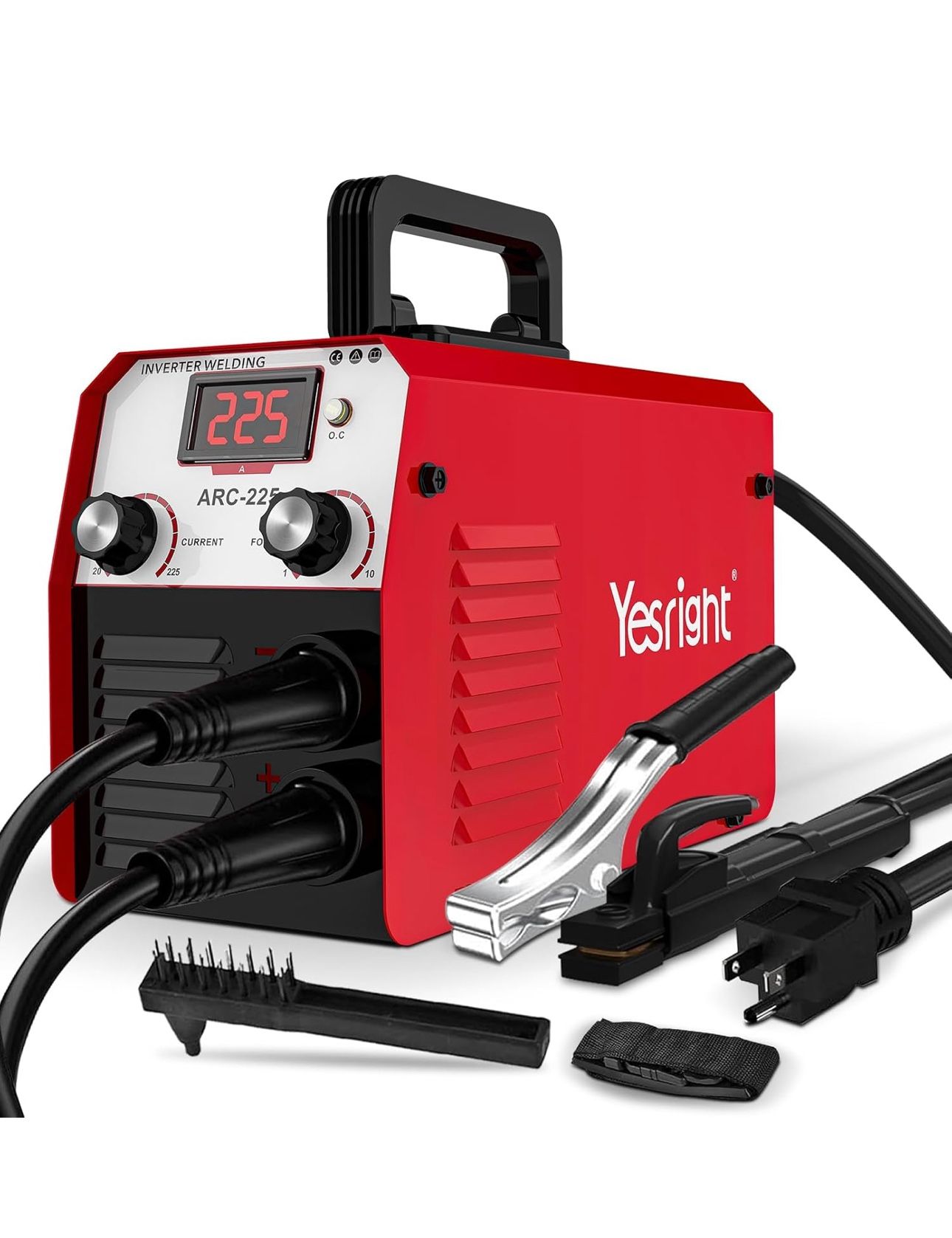 225A Welding Machine 110V/220V Portable Stick Welder with Synergic ...