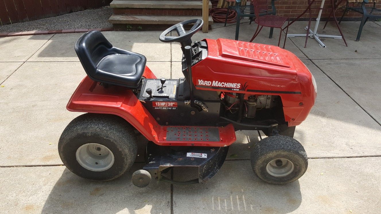 Yard machine mtd riding mower 38in deck for Sale in Maple Heights, OH ...