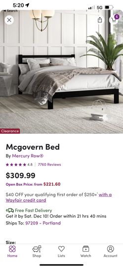 New Wayfair McGovern King Size Platform Bed for Sale in Portland OR OfferUp