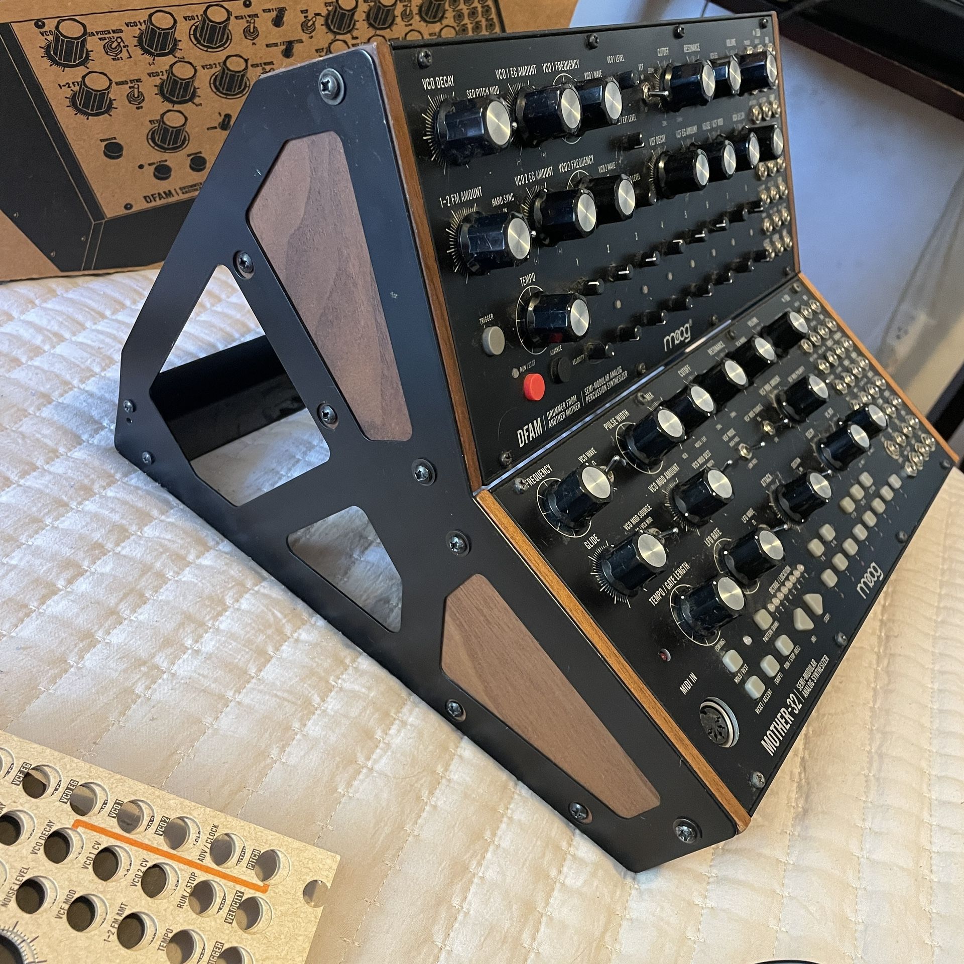 Moog DFAM + Mother 32 w 2 Tier Rack + Original Packaging for Sale in ...