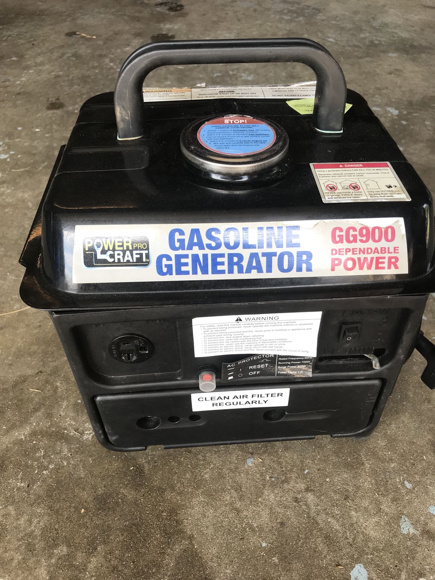 Power pro craft generator gg900 for Sale in Dover, DE - OfferUp
