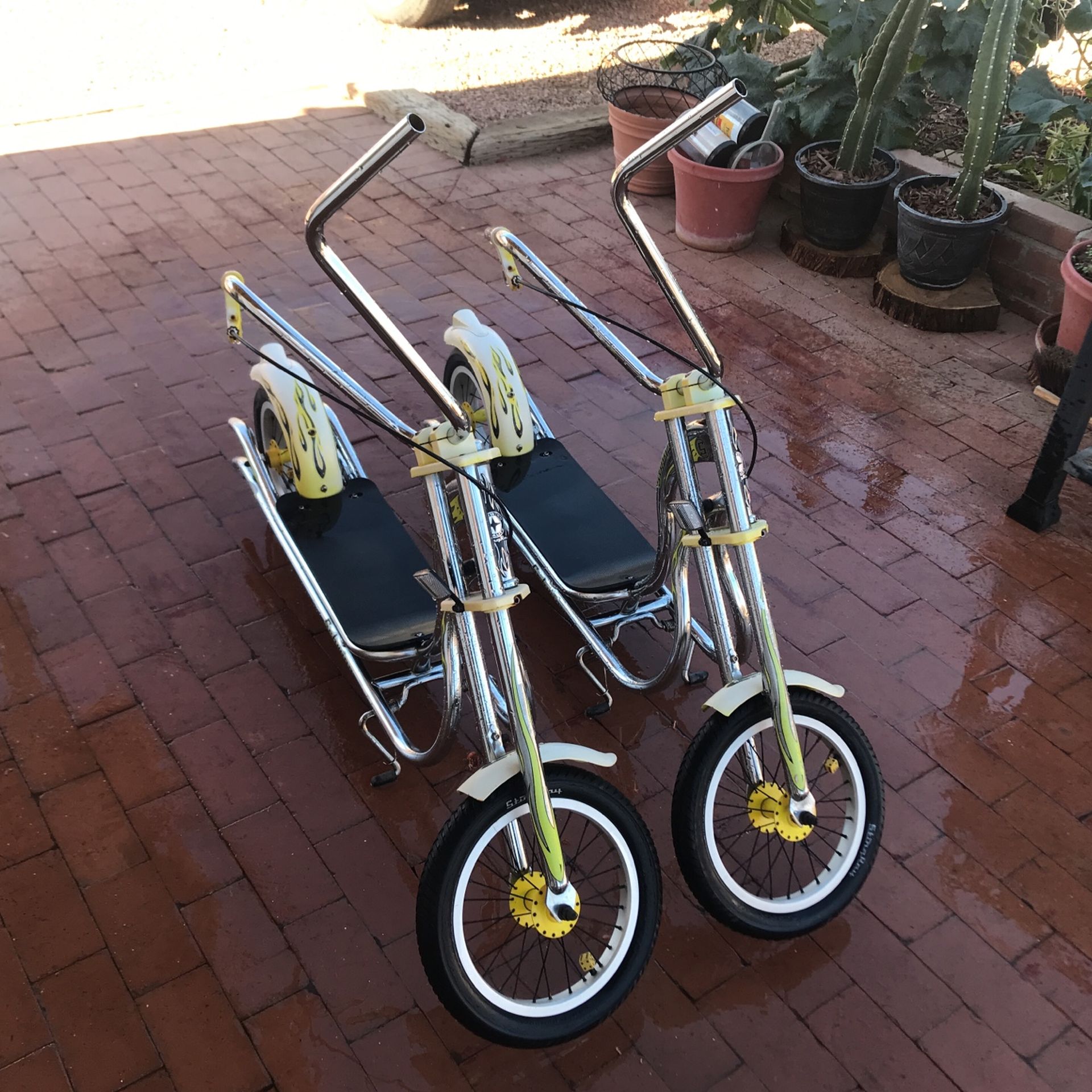 A Pair Of Schwinn Stingray Kick Scooters Perfect For Fixing Up As A ...