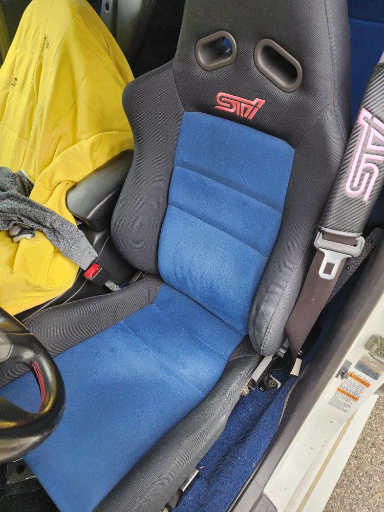 RARE JDM Option Recaro Gd Sti Seat GdA GDB GC GC8 02-07 99-01 Oem Blue ...