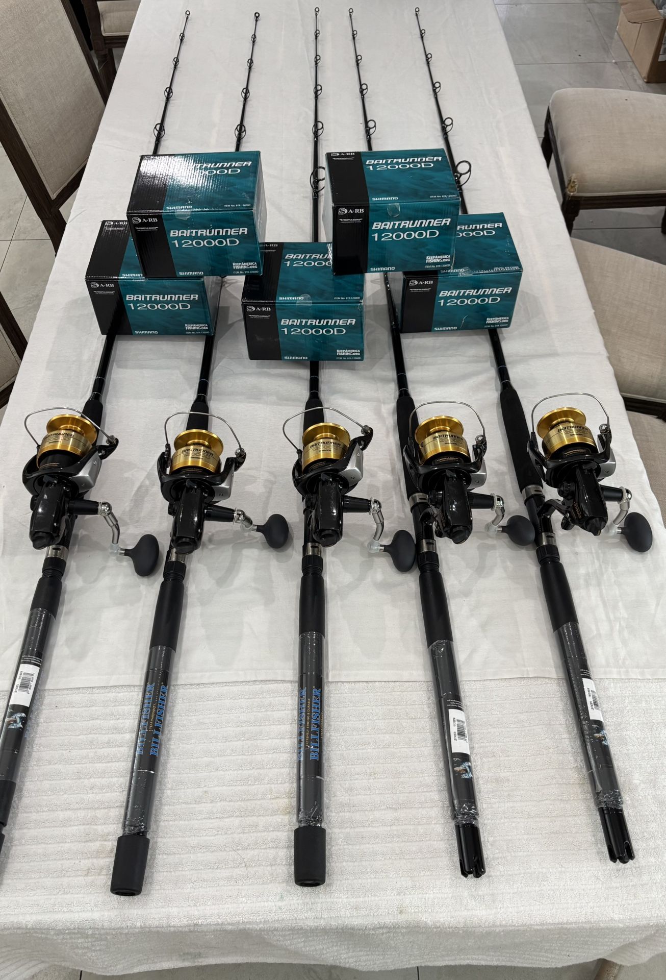 New Shimano BaitRunner 12000D on New BillFisher 7’0” 17-40lb live bait ...