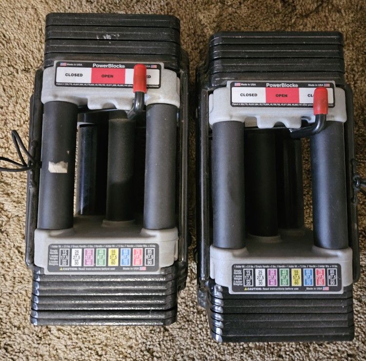 Powerblock Elite 90 - Adjustable Dumbbells for Sale in Sanger, CA - OfferUp