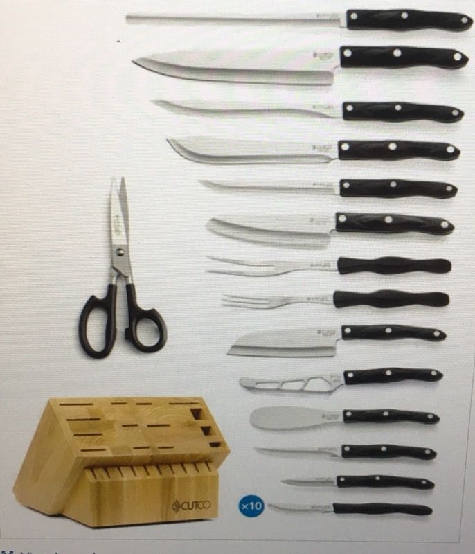 NEW UNOPENED Cutco Signature Knife Set with block and 3 cutting boards ...