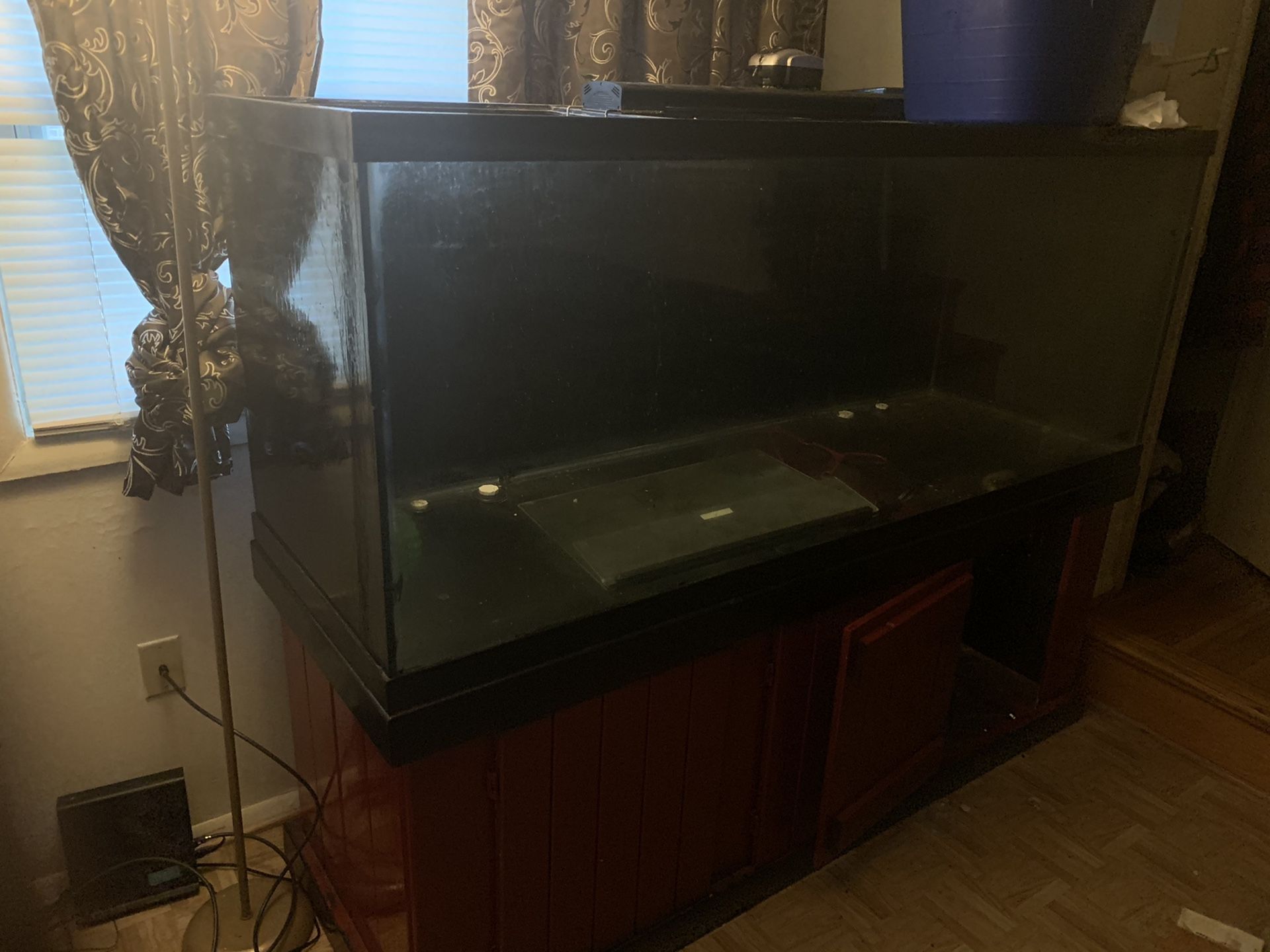 220 gallon fish tank Red and black stand for Sale in Severn, MD - OfferUp