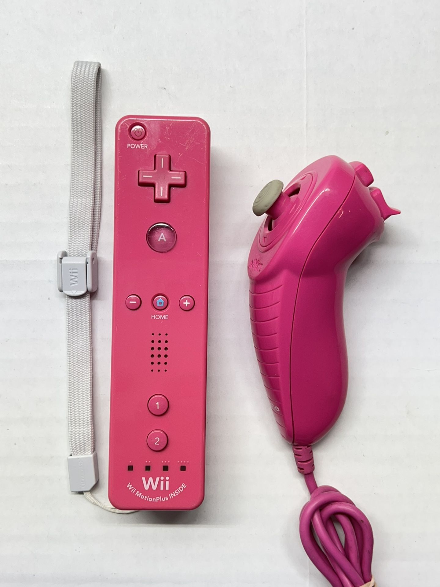 Nintendo Wii Pink OEM Motion Plus Remote Controller & Nunchuck for Sale ...