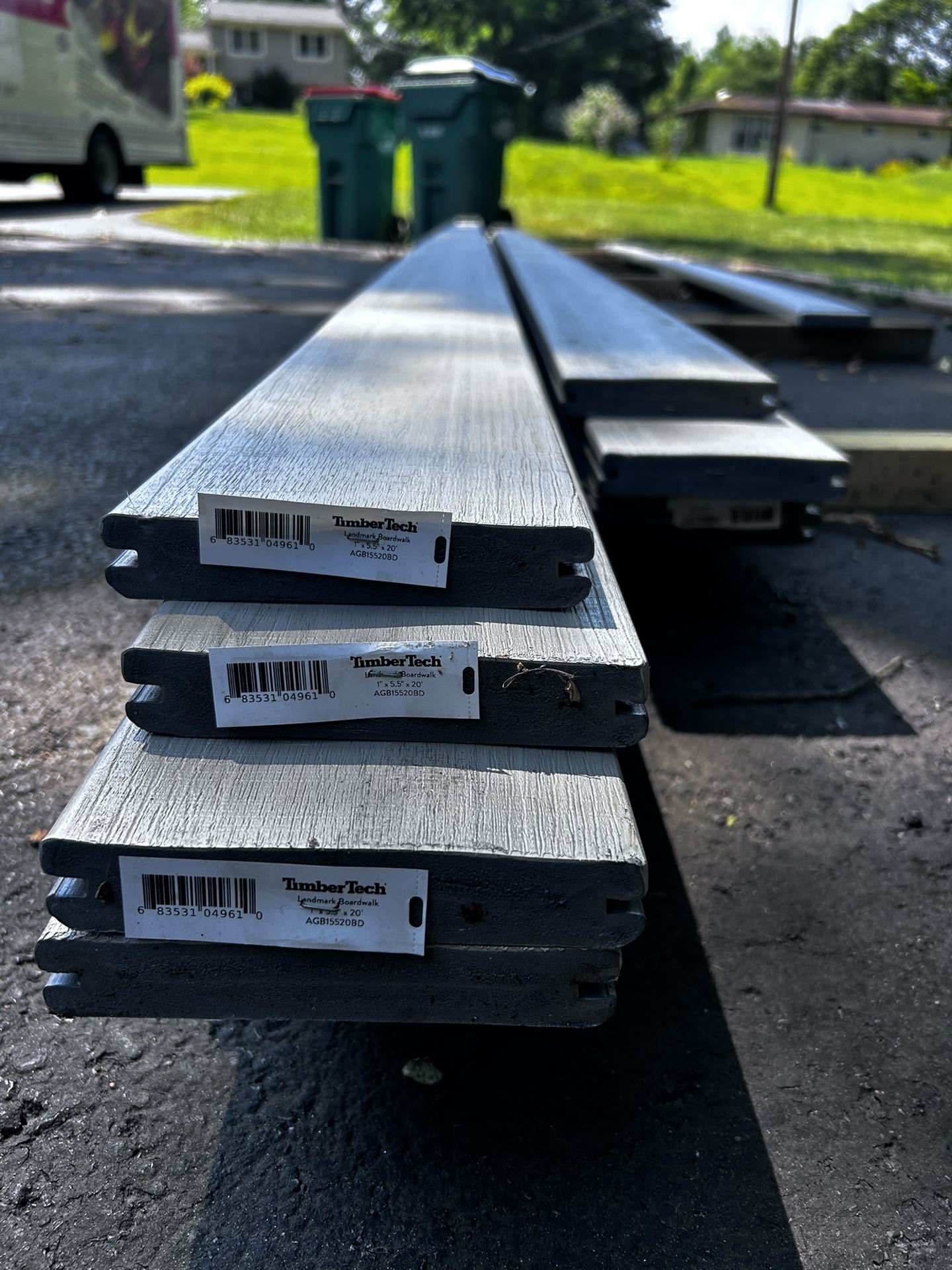 TimberTech Landmark 1-in x 6-in x 20-ft Boardwalk Grey Grooved ...