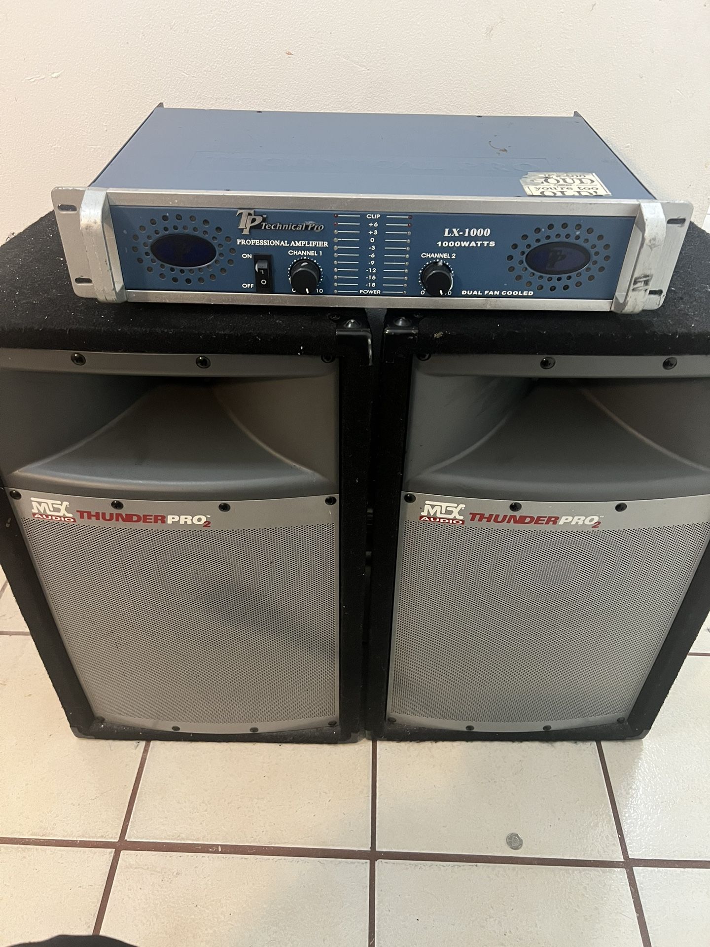 MTX ThunderPro II 2-Way Loudspeaker + Amplifier A for Sale in Miami, FL ...