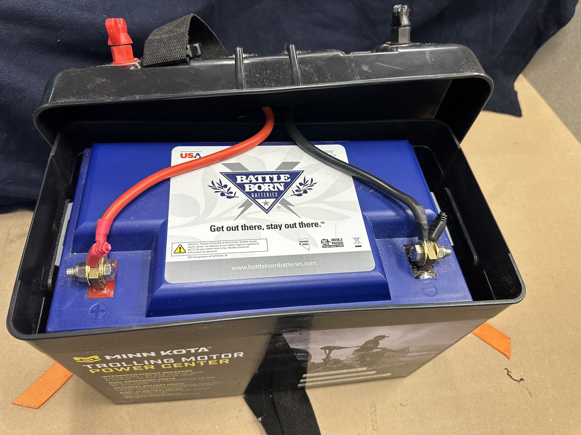 Battle Born Battery / 100Ah 12V LiFePO4 Deep Cycle Battery With Minnkota Battery Box for Sale in ...