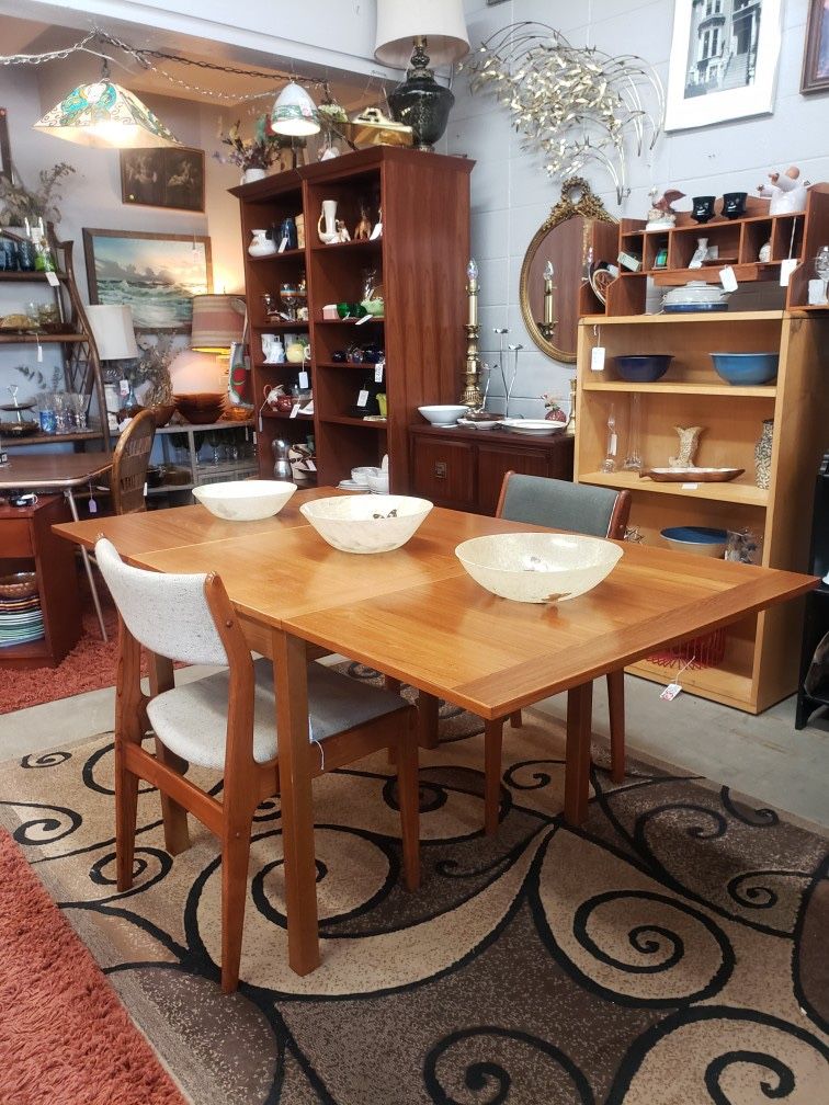 MCM Danish Teak Petite Expanding Dining Table for Sale in Portland, OR ...