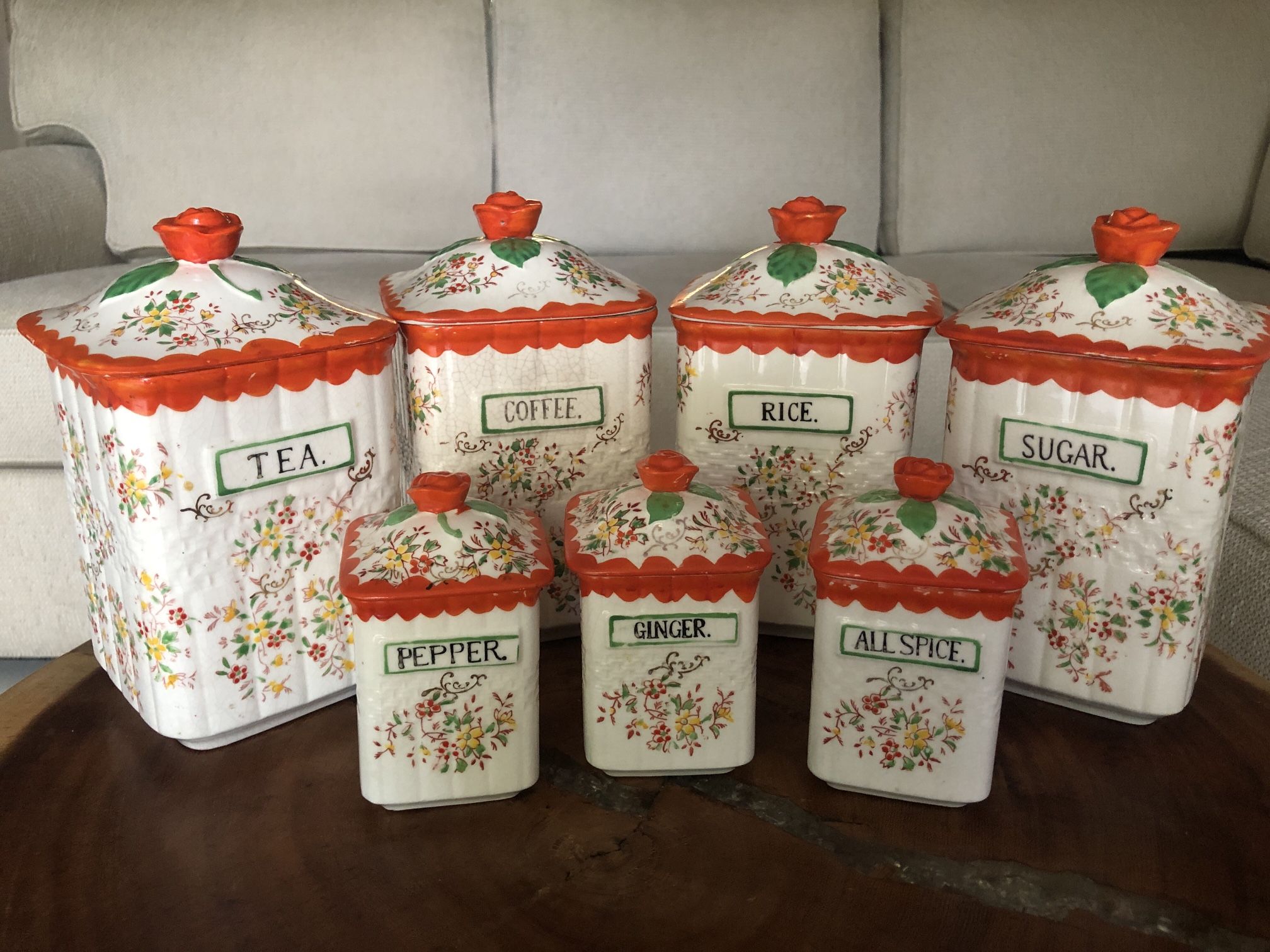 Vintage canister Set - Japanese - Orange Rose for Sale in Miami, FL ...