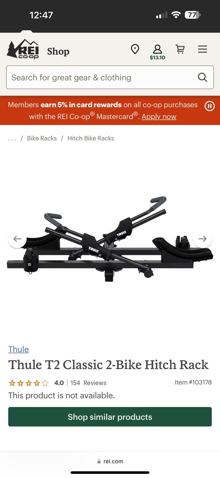 Thule T2 Classic 2-Bike Hitch Rack for Sale in Seattle, WA - OfferUp