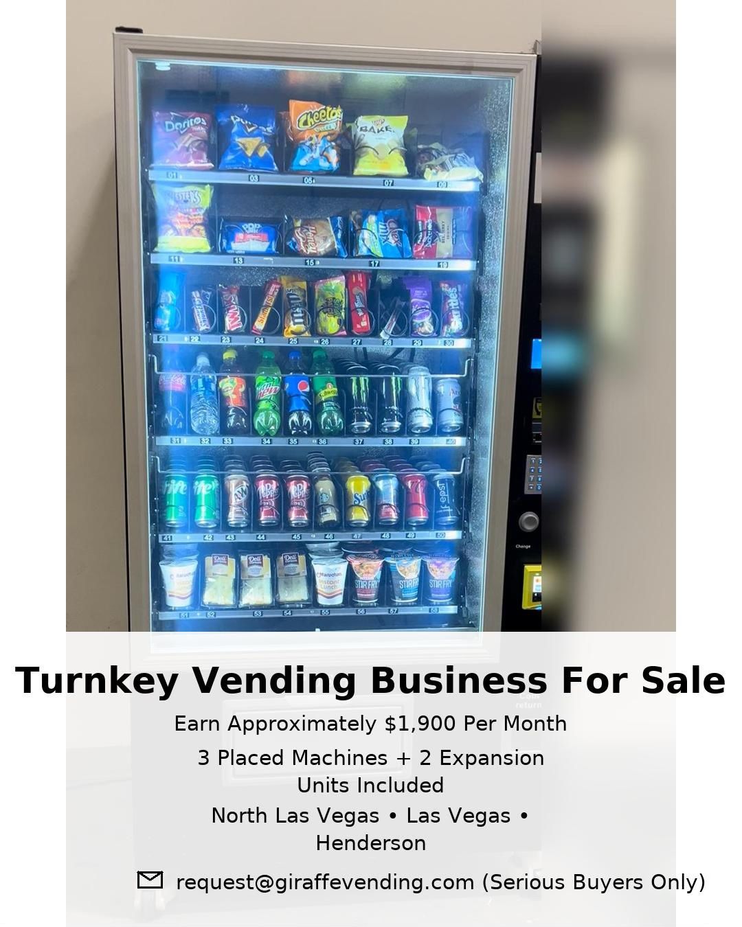 Turnkey Vending Route For Sale for Sale in Las Vegas, NV - OfferUp