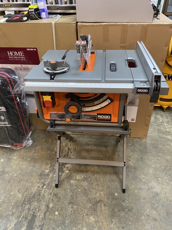 RIDGID 15 Amp 10 in. Table Saw with Folding Stand for Sale in Houston ...