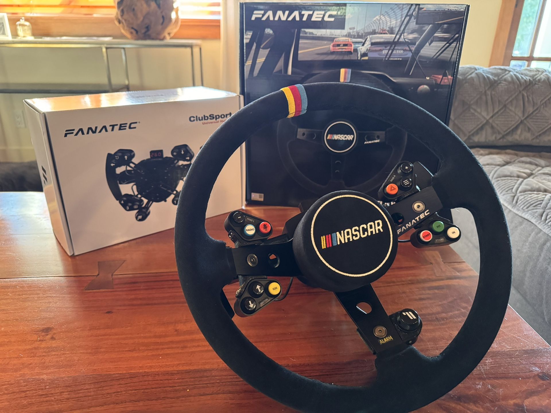 Fanatec NASCAR Sim Racing Wheel + Paddle / Button Extension Kit for ...
