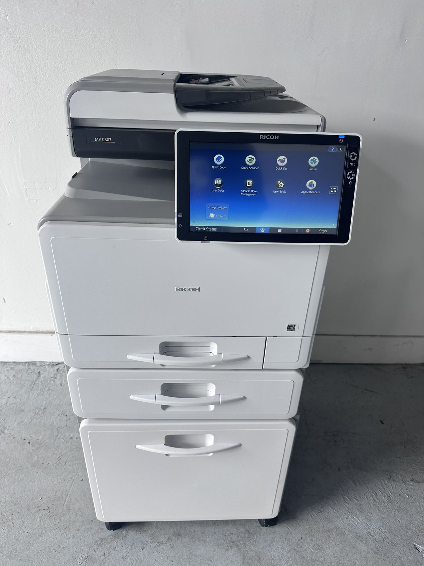 Office Printer Ricoh Mp C307 Color Copier Machine Laser 1 Year Warranty ...