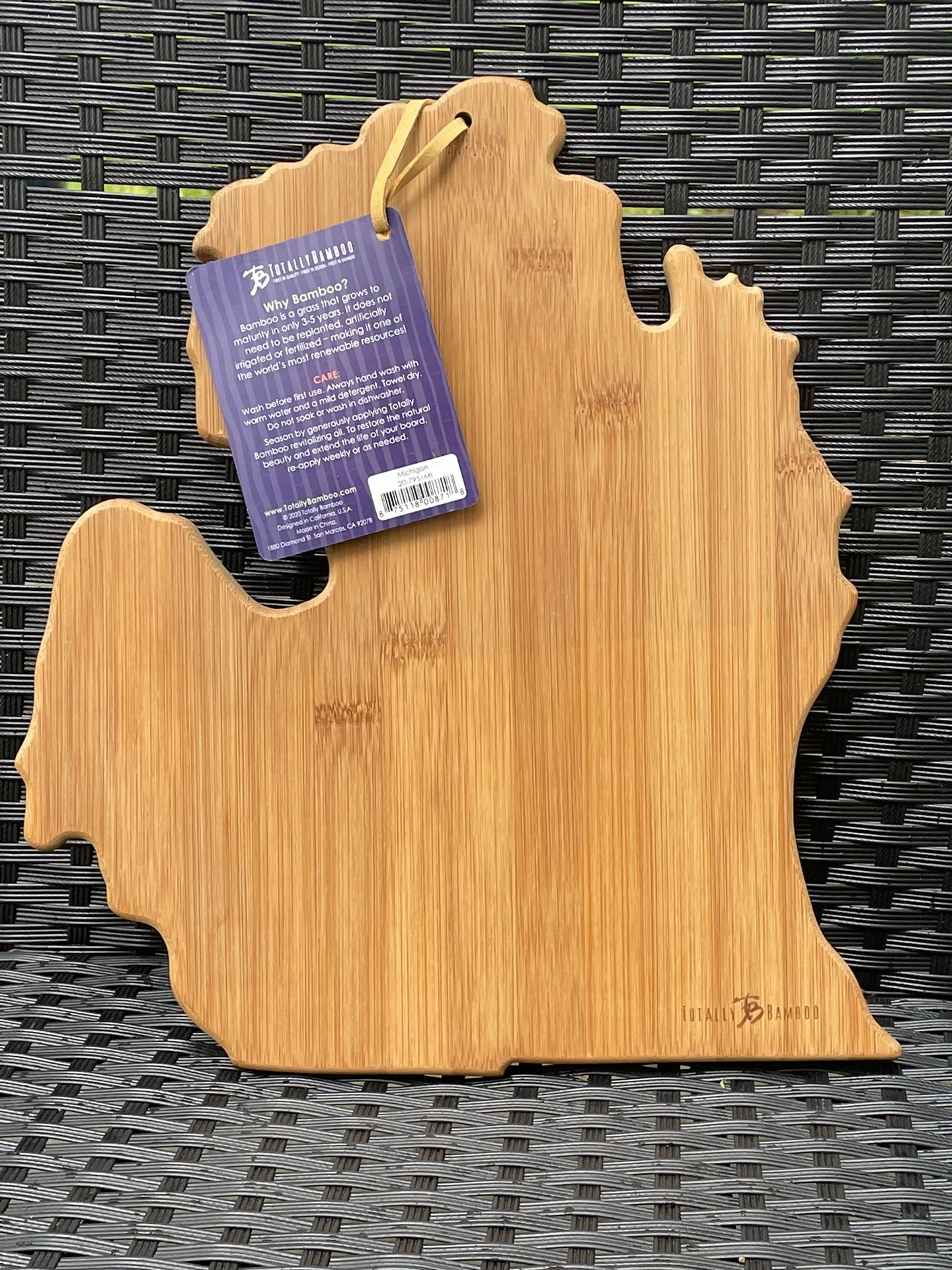 Totally Bamboo Michigan State Shaped Bamboo Serving and Cutting Board ...