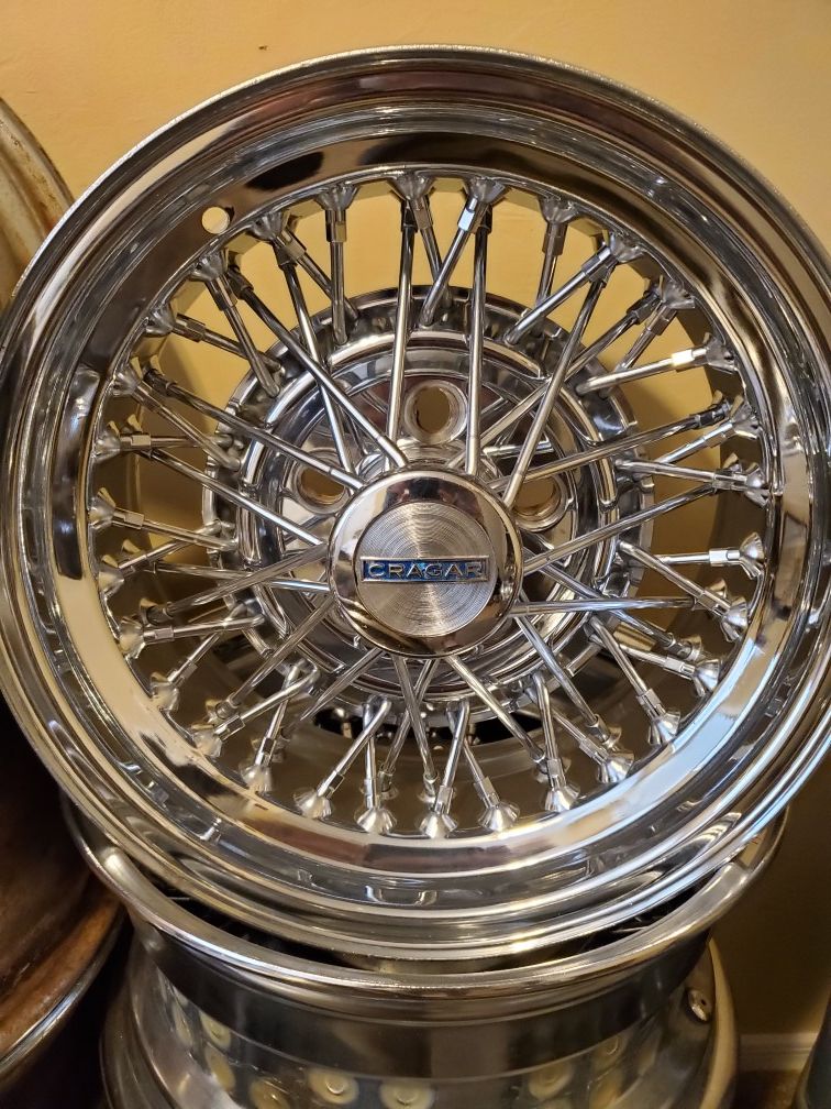 Rare 15x7 Cragar Tru Spoke Wire Wheels for Sale in Los Angeles, CA ...