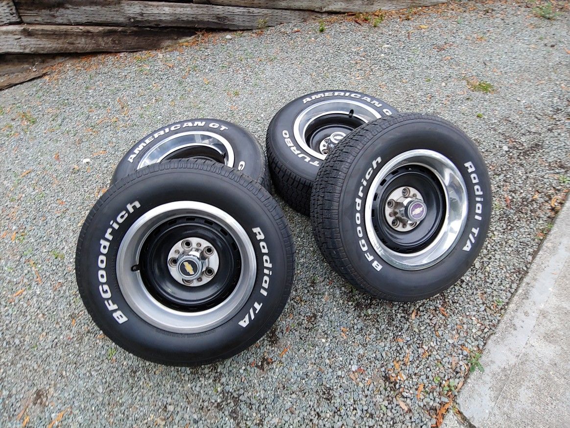 Chevy 5x5 Rally wheels for Sale in Stanwood, WA - OfferUp