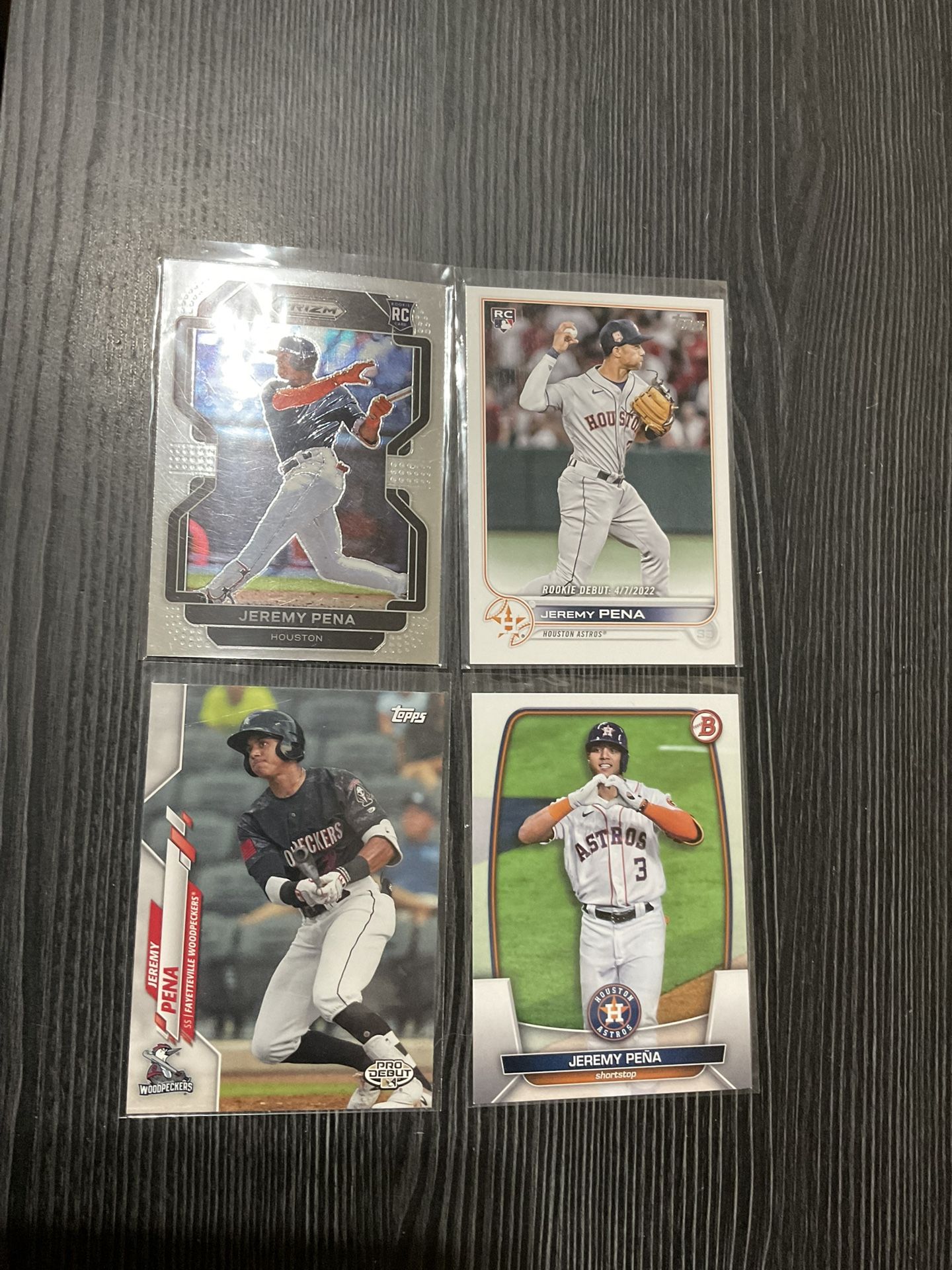 4 Jeremy Peña Baseball Cards With 3 Rookies Houston Astros Star for ...