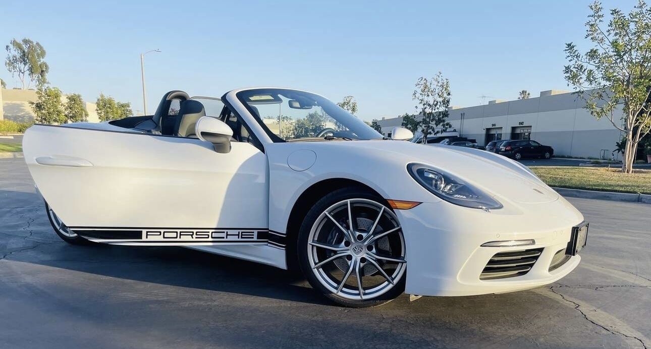 Porsche Boxster 2016-2023 718 Side Door Decals Matte Black GT4 S Vinyl ...