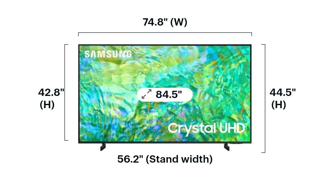 Samsung 85" CU8000 Crystal UHD Smart TV 2023 with Samsung Surround ...
