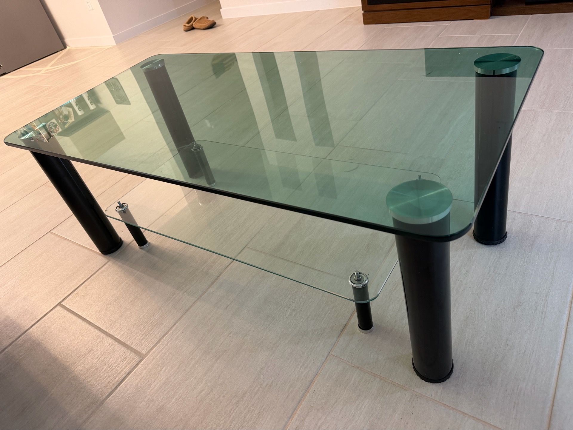 Modern Tempered Glass Coffee Table with Lower Shelf for Sale in El Paso ...