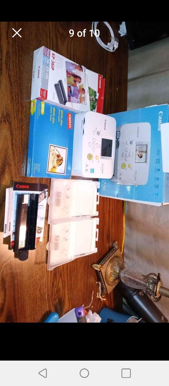 canon selphy cp760 wireless photo printer/ new color ink cassette and ...