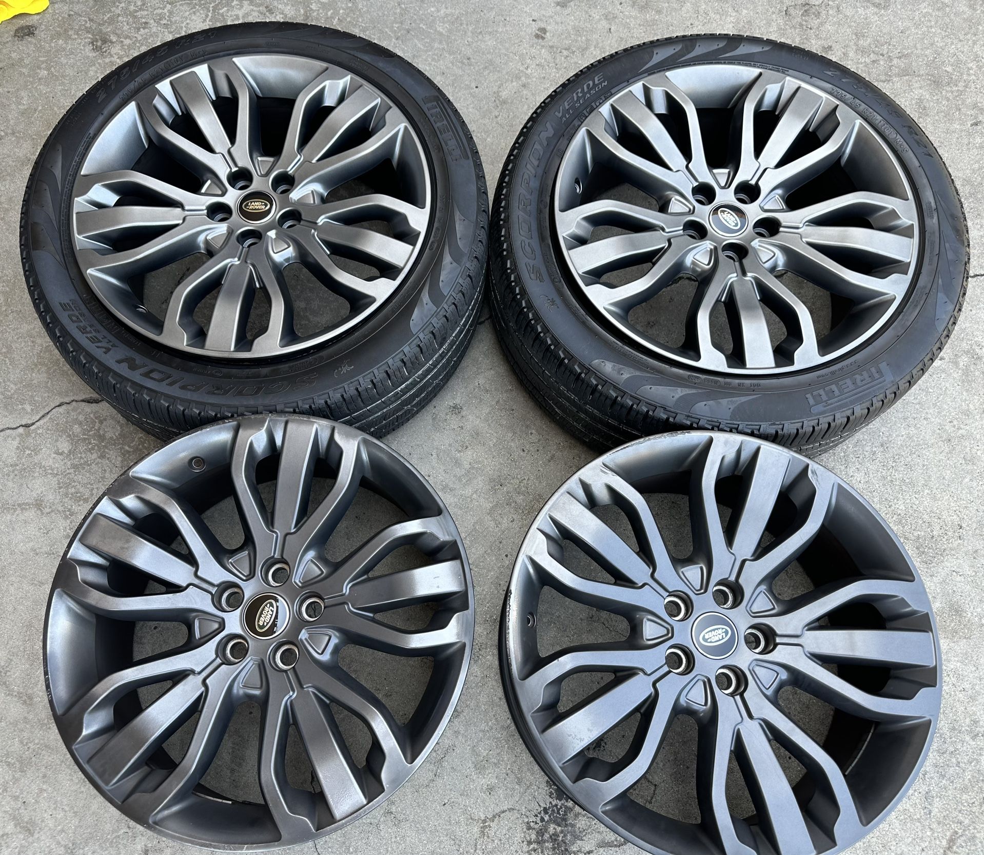 21” Range Rover OEM Factory Wheels with 2 Pirelli Tires for Sale in ...