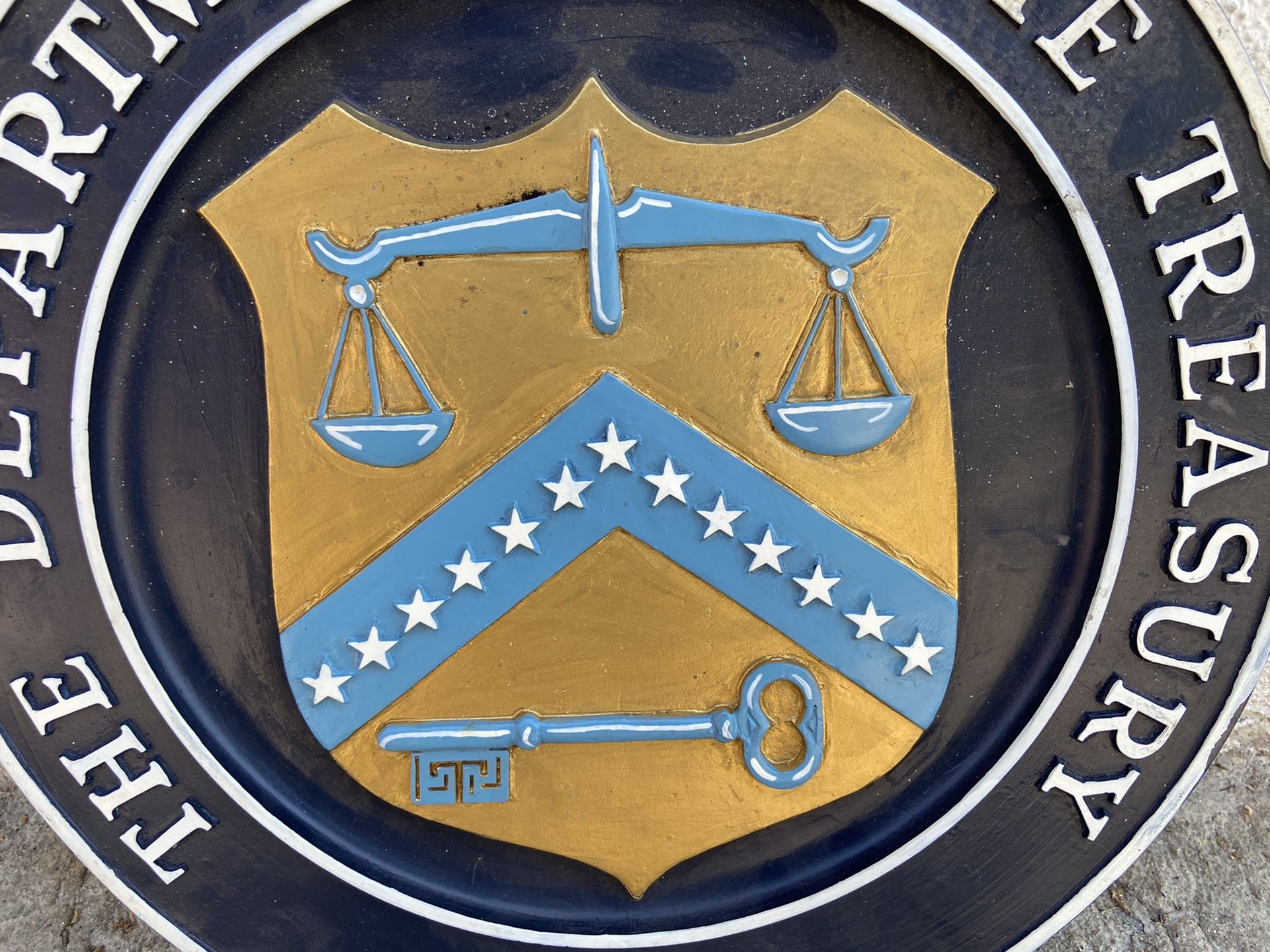 Department Of Treasury Seal Green