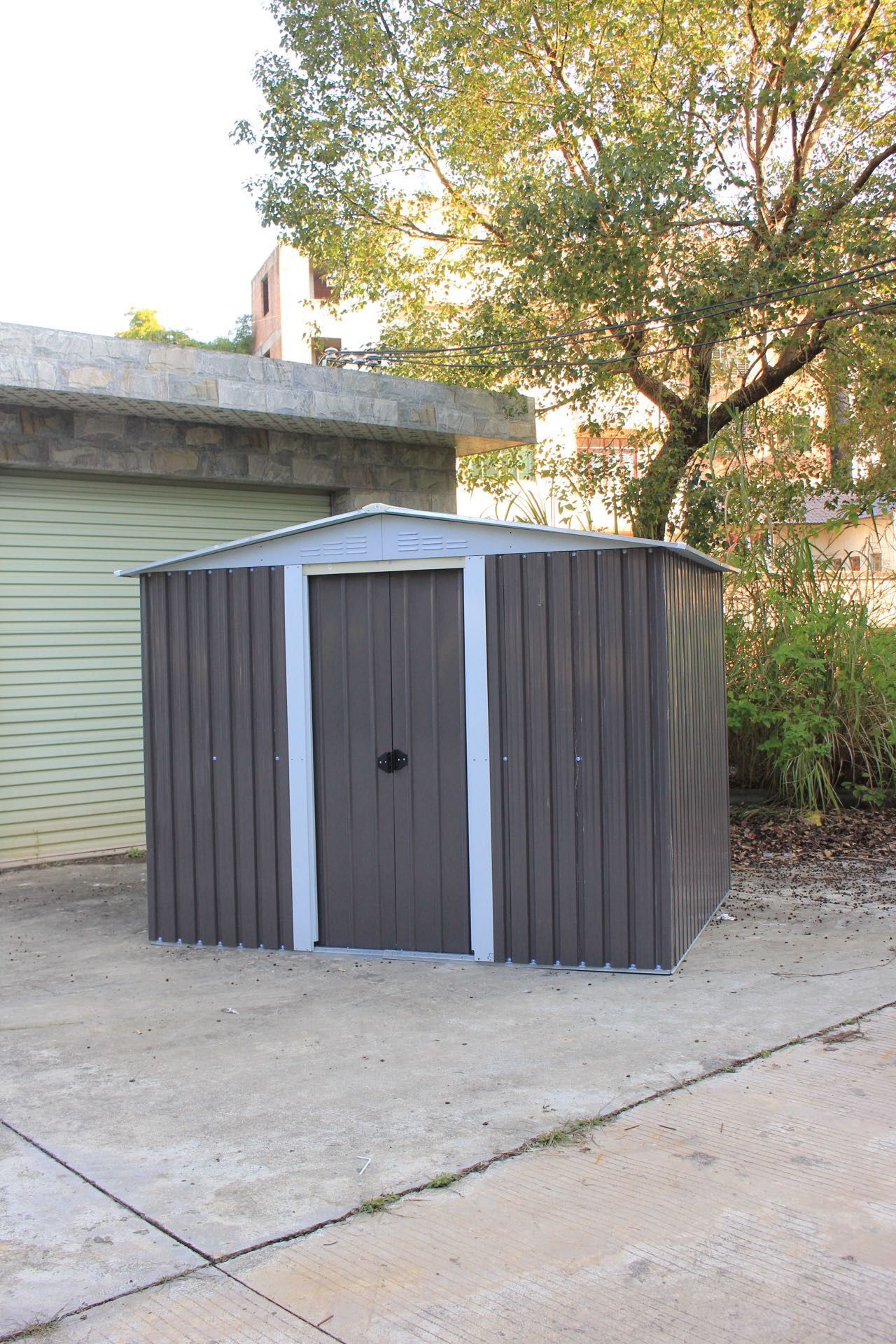 New In Box With Floor W8.67’ xD6.73’ xH6.44FT Metal Shed Assemble ...