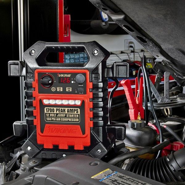 VIKING 1700 Peak Amp Portable Car Battery Jump Starter and Power Pack ...