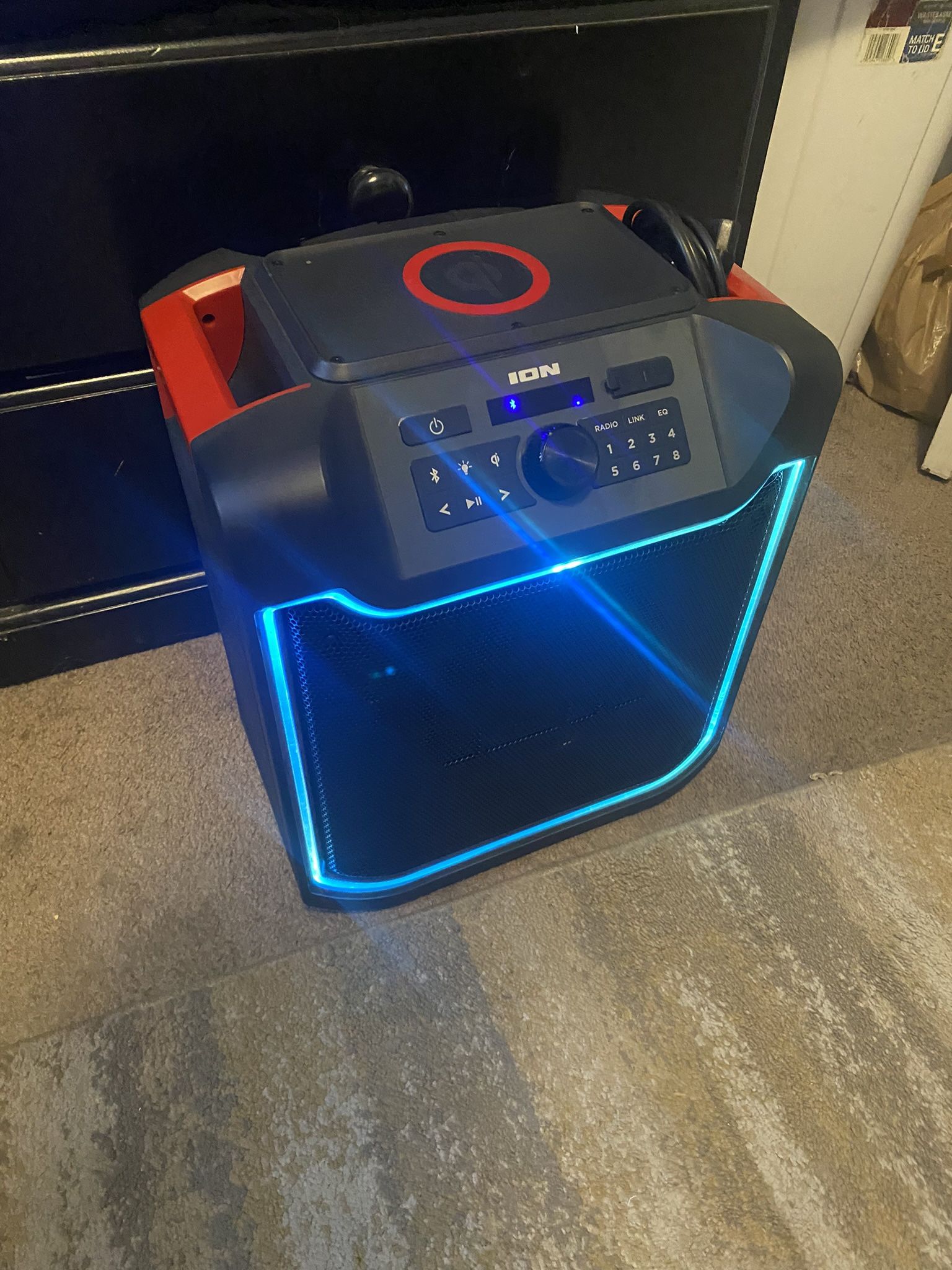 ION Pathfinder 4 Bluetooth Portable Speaker with Wireless Qi Charging ...