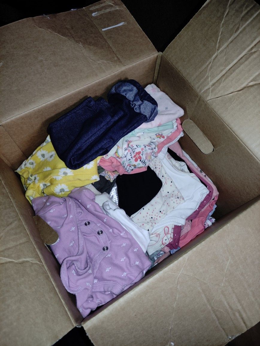 Box of used Girl newborn Clothes for Sale in Tucson, AZ - OfferUp
